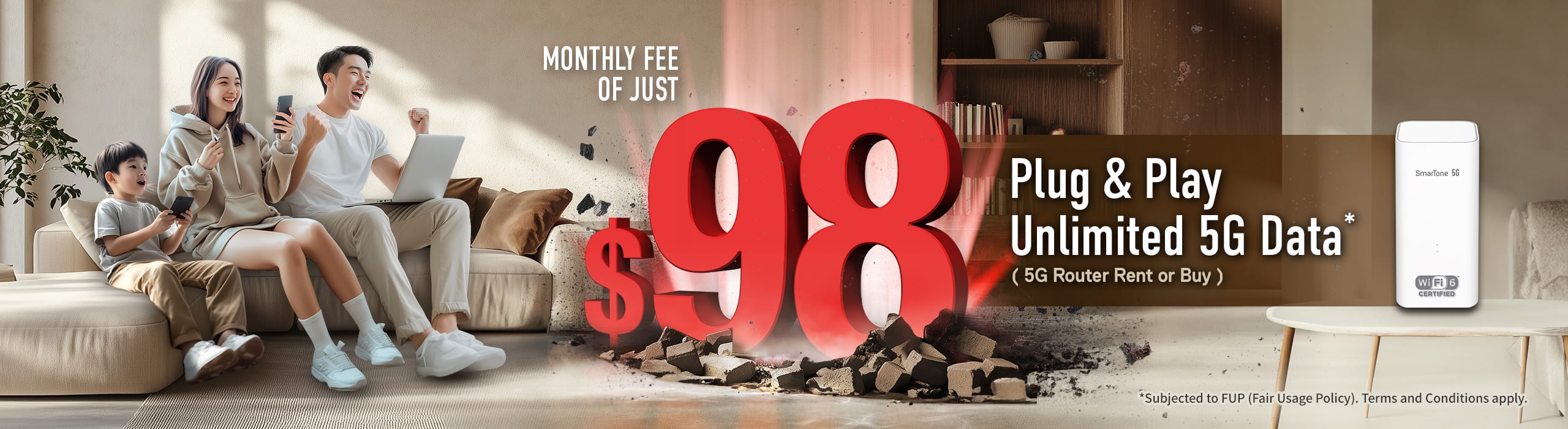 Home 5G Broadband Plan in Hong Kong | SmarTone